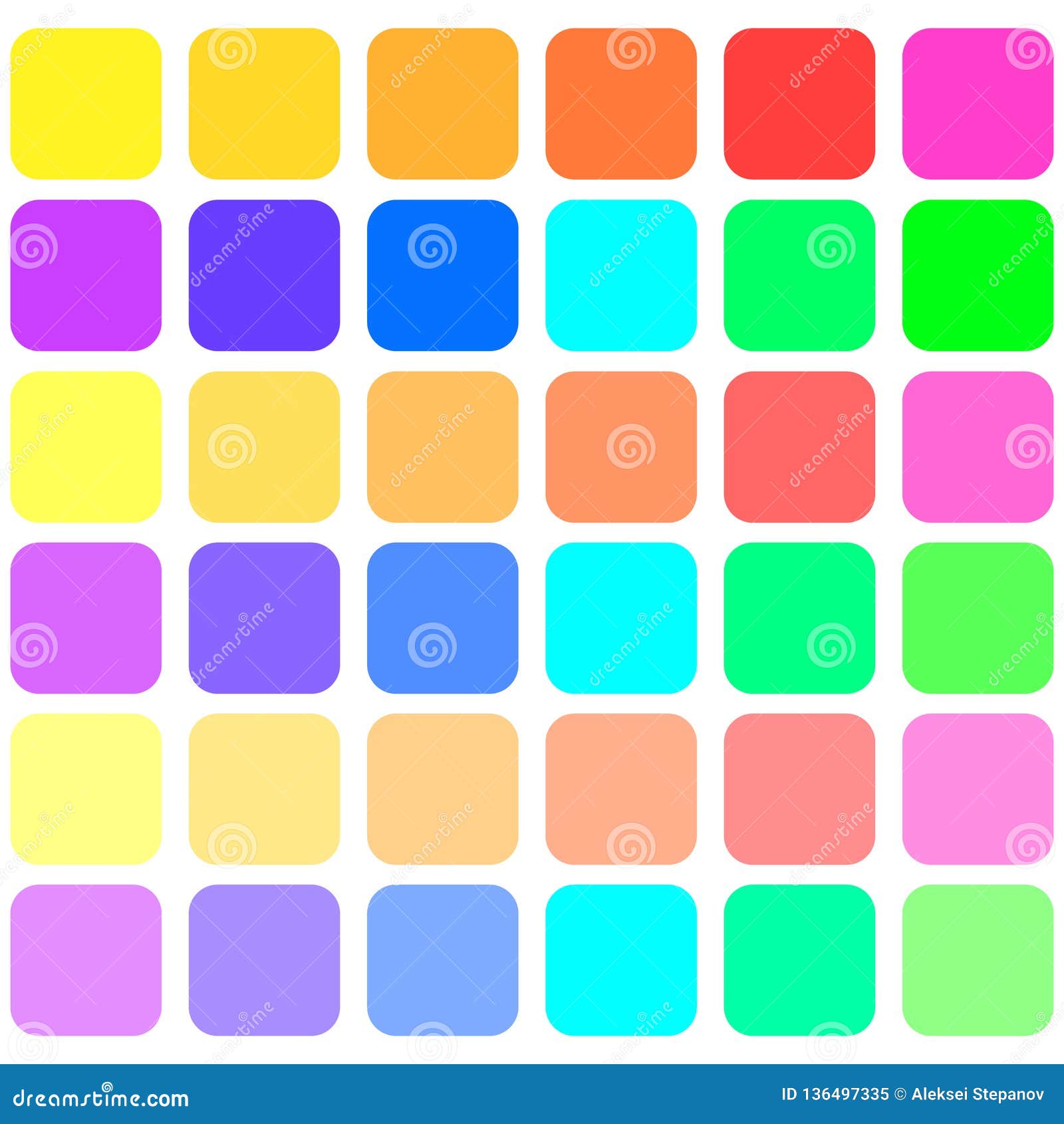 Vector Image Set of Multicolored EOS Icons Stock Illustration ...