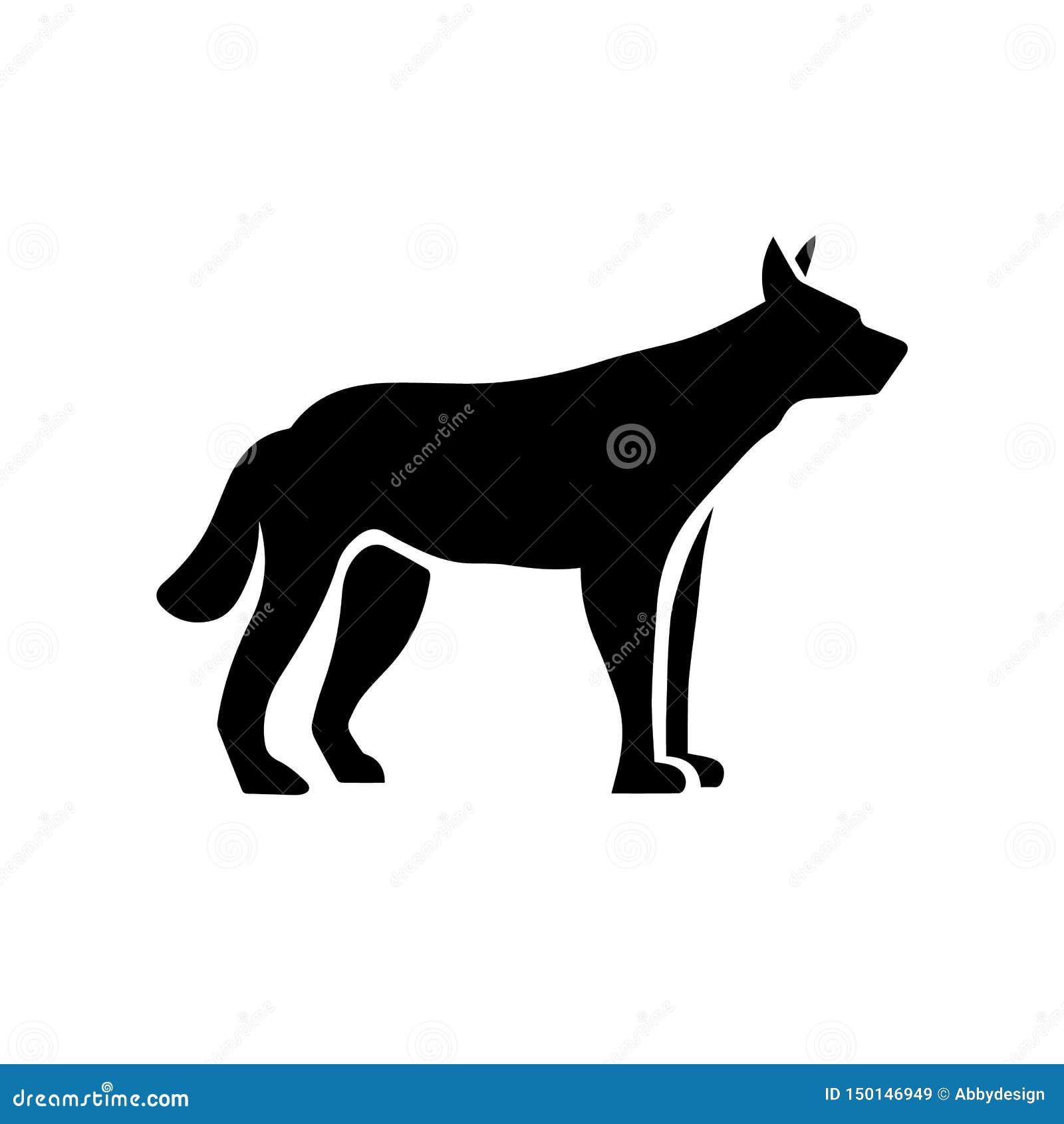 Dingo Icon Cartoon Endangered Wild Australian Animal Symbol Wildlife ...