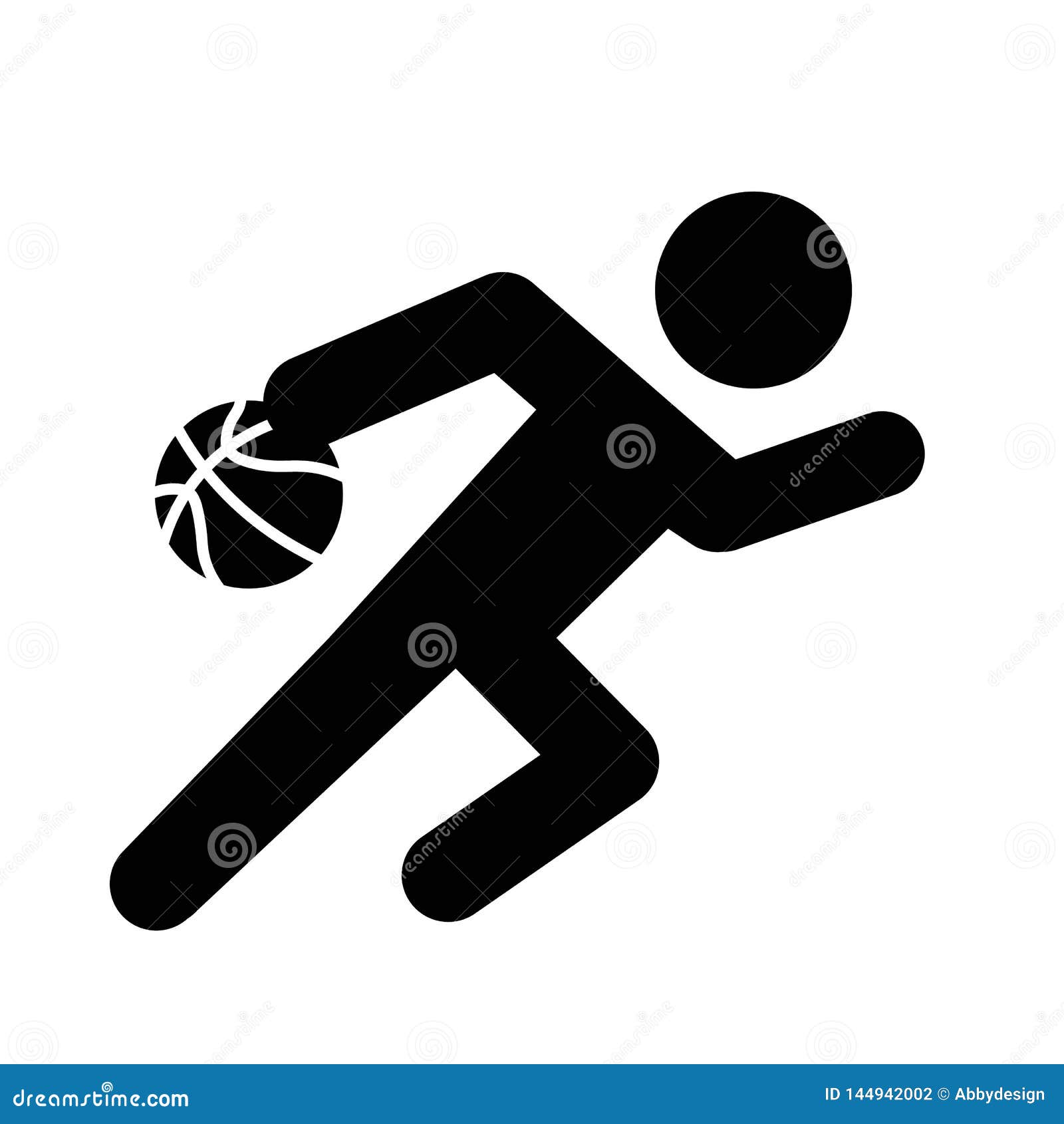 Basketball Dribble Icon Vector Stock Vector - Illustration of game ...