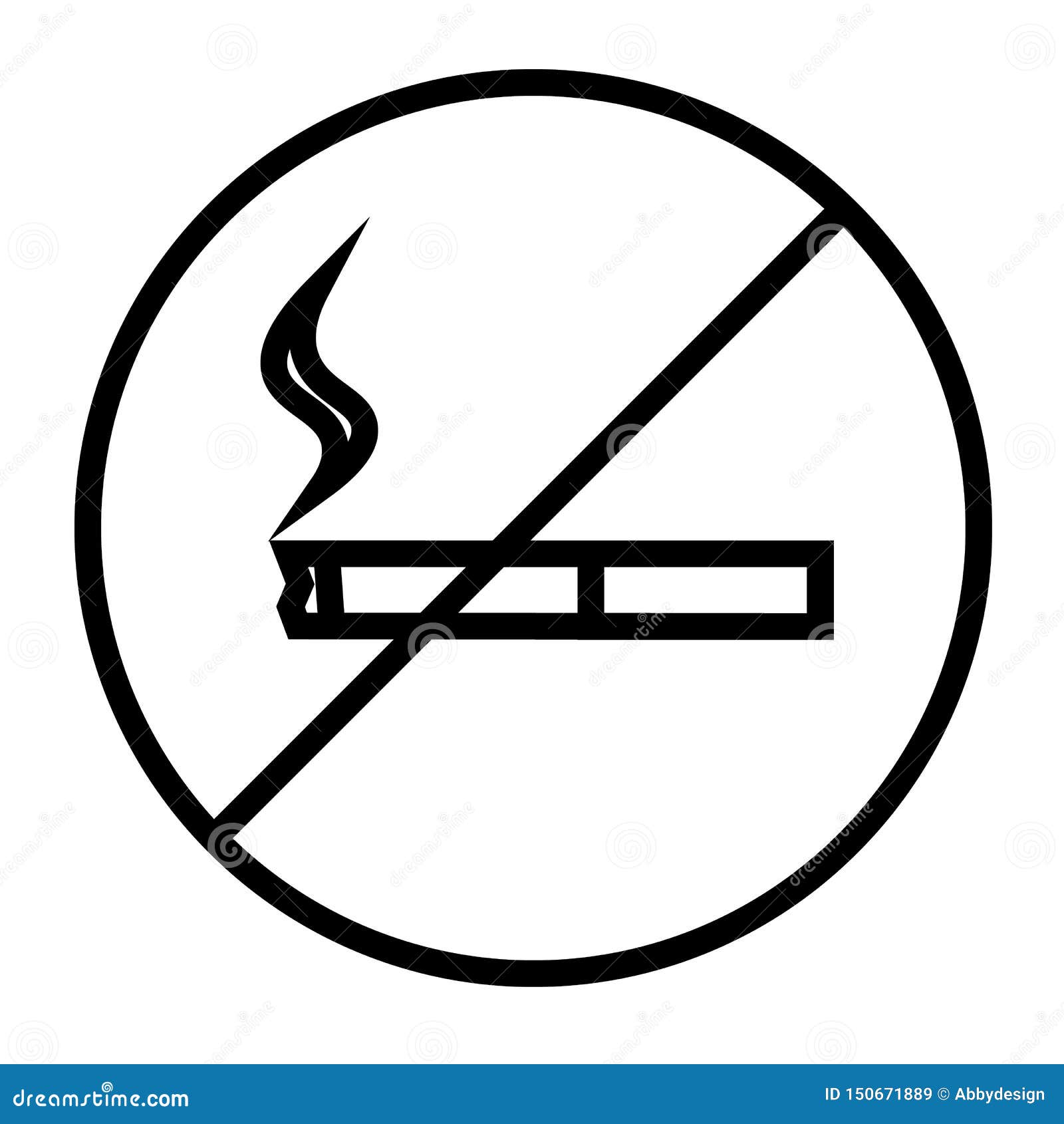 No Smoking Icon Vector Stock Vector Illustration Of Smoke 150671889
