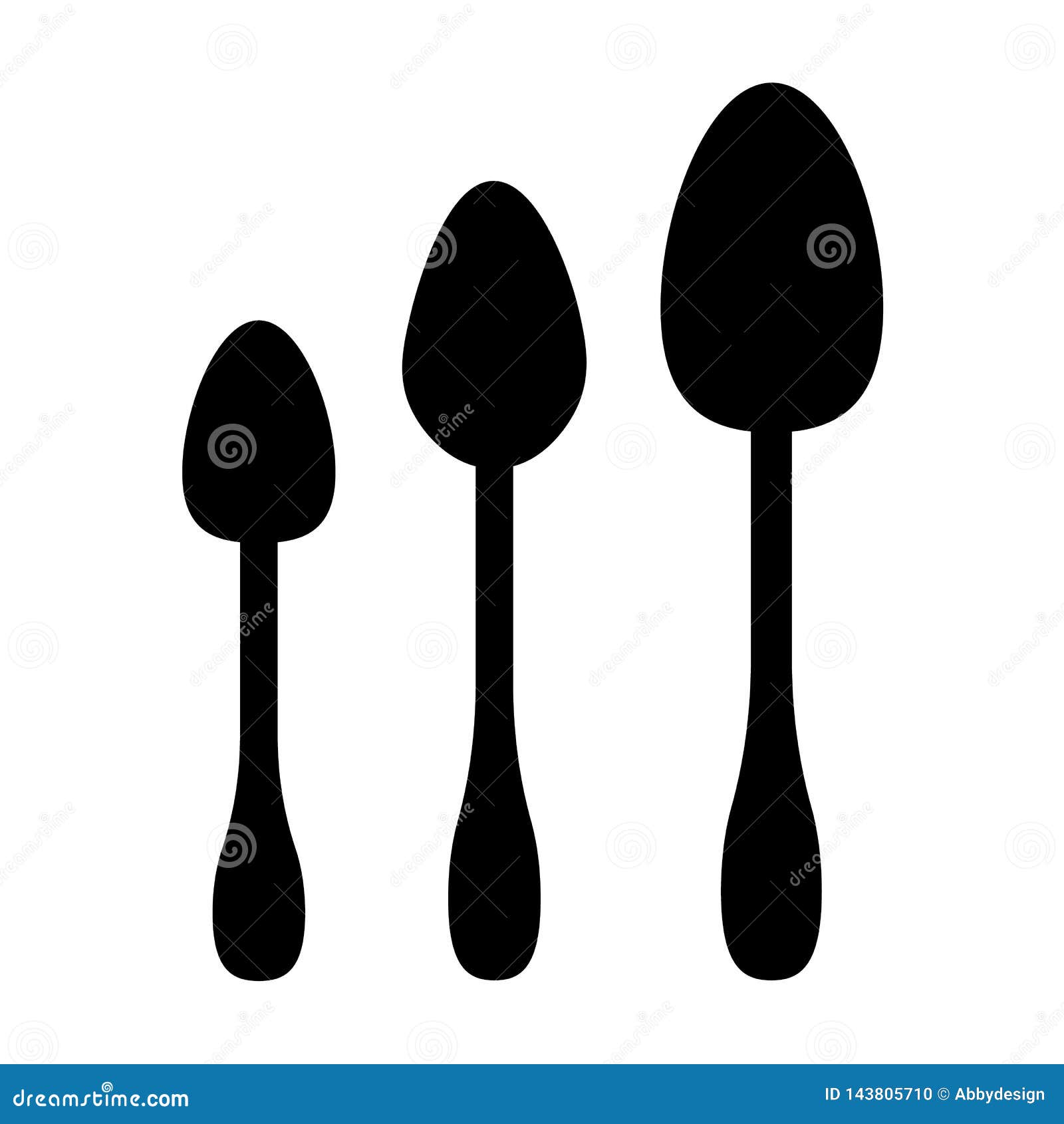 Spoons Icon Vector stock vector. Illustration of restaurant - 143805710
