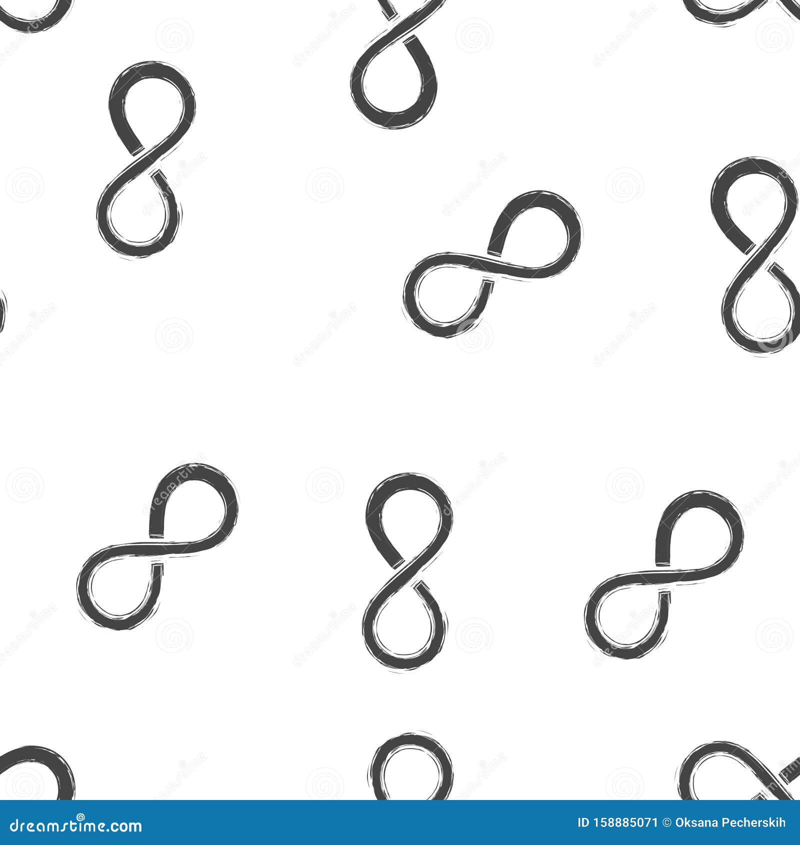 Vector Image of the Sign of Infinity Seamless Pattern on a White ...