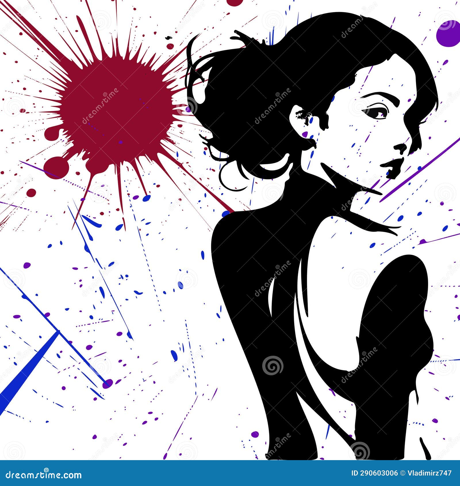 Vector Image of a Beautiful Woman. Generated by AI, Then Optimised and ...