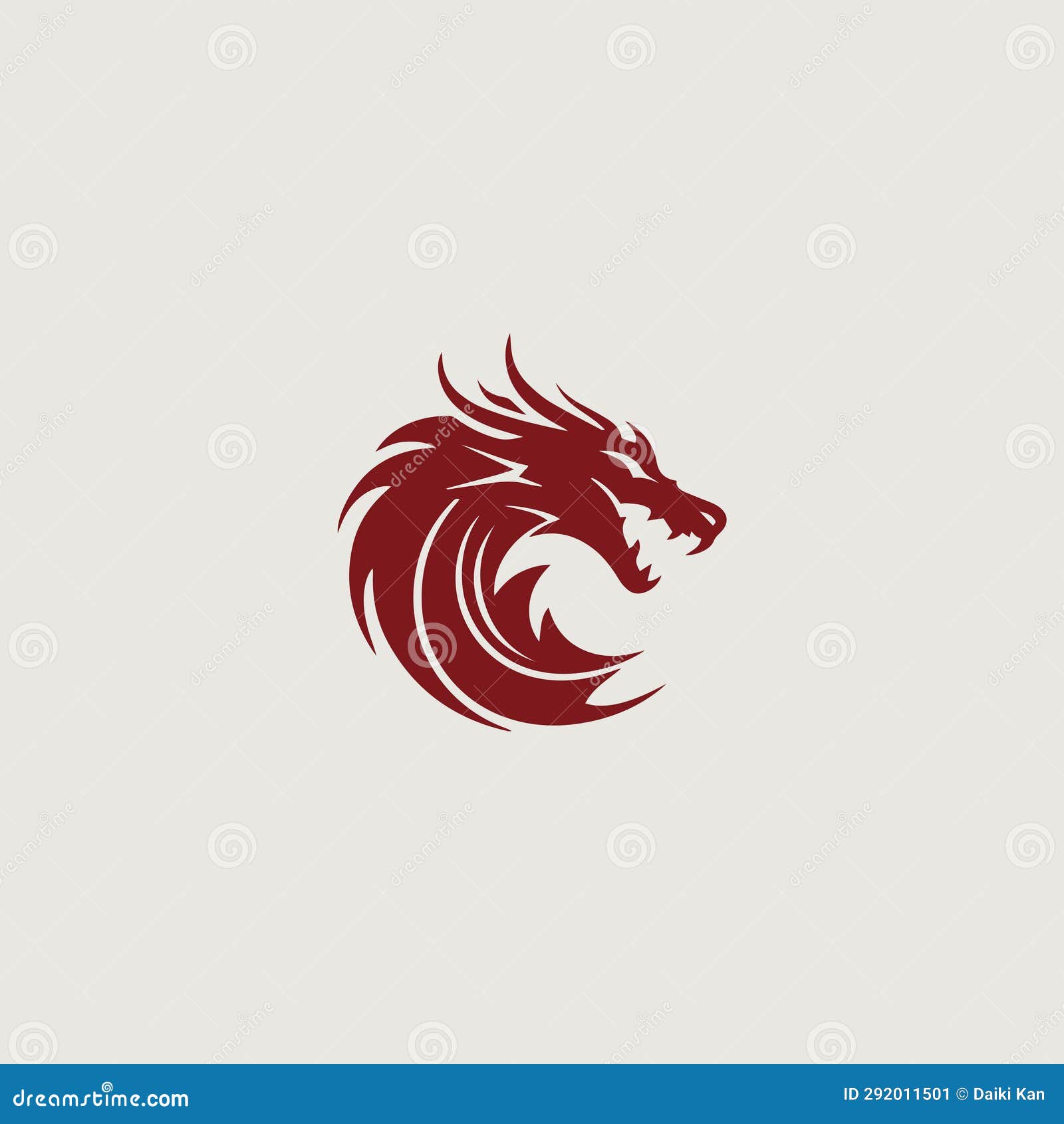 Vector Image of a Simple and Cool Dragon Stock Vector - Illustration of ...