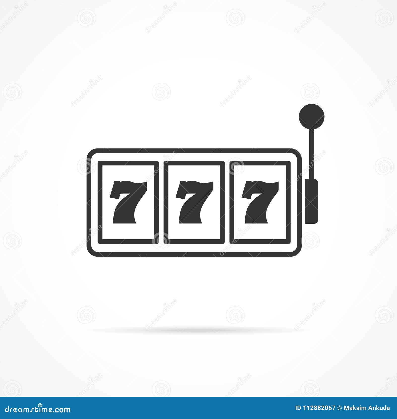 Vector Image Slot Machine Icon. Stock Illustration - Illustration of ...