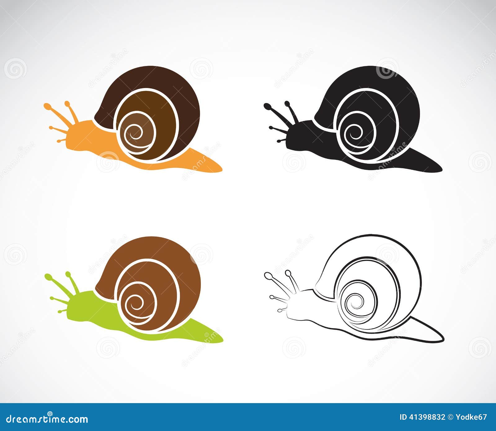 Vector image of an snail stock vector. Illustration of design - 41398832