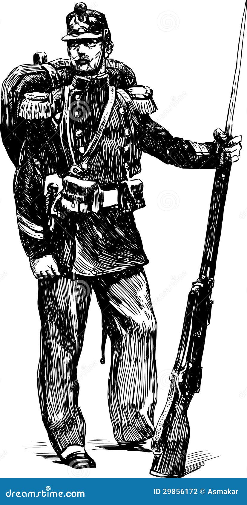 Ancient soldier stock vector. Illustration of warrior - 29856172