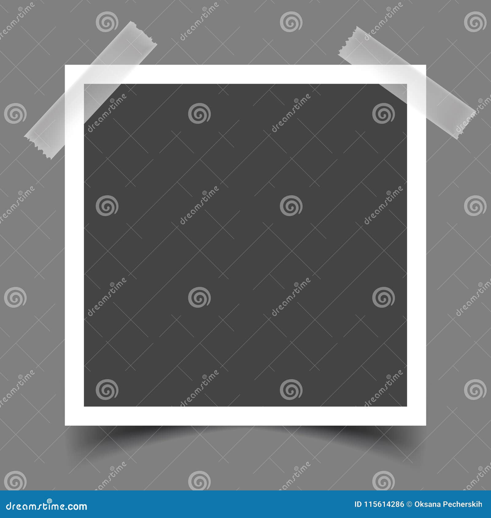 Vector Image of a Square Frame for Photos. Icons of an Empty Realistic ...