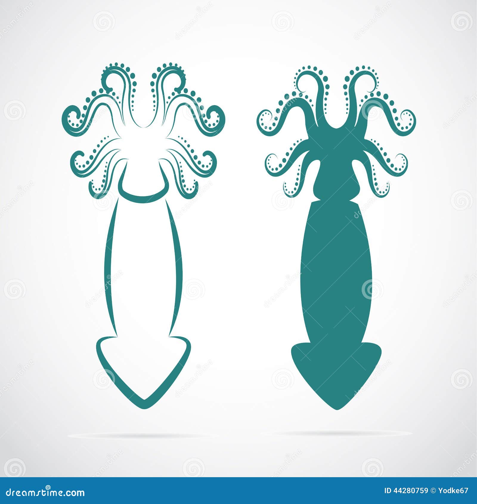 Vector image of an squid stock vector. Illustration of cuttlefish ...