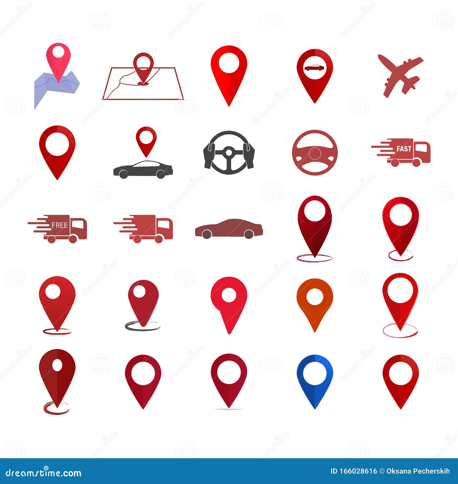 Vector Image Srt Positioning on the Map. Mark GPS Icon Stock Vector ...