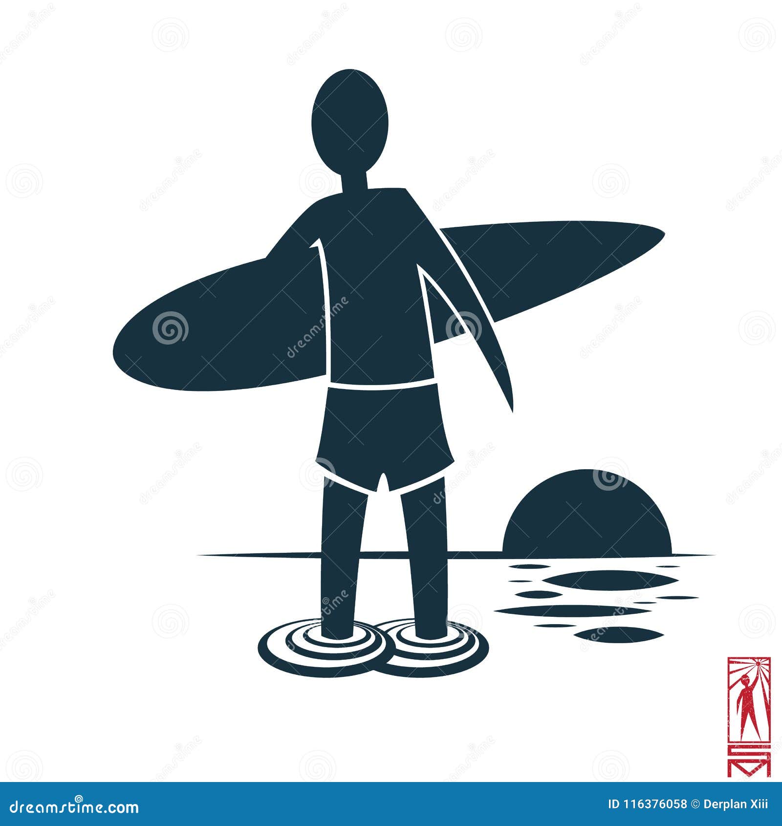 Stick sea stock vector. Illustration of silhouette, summer - 116376058