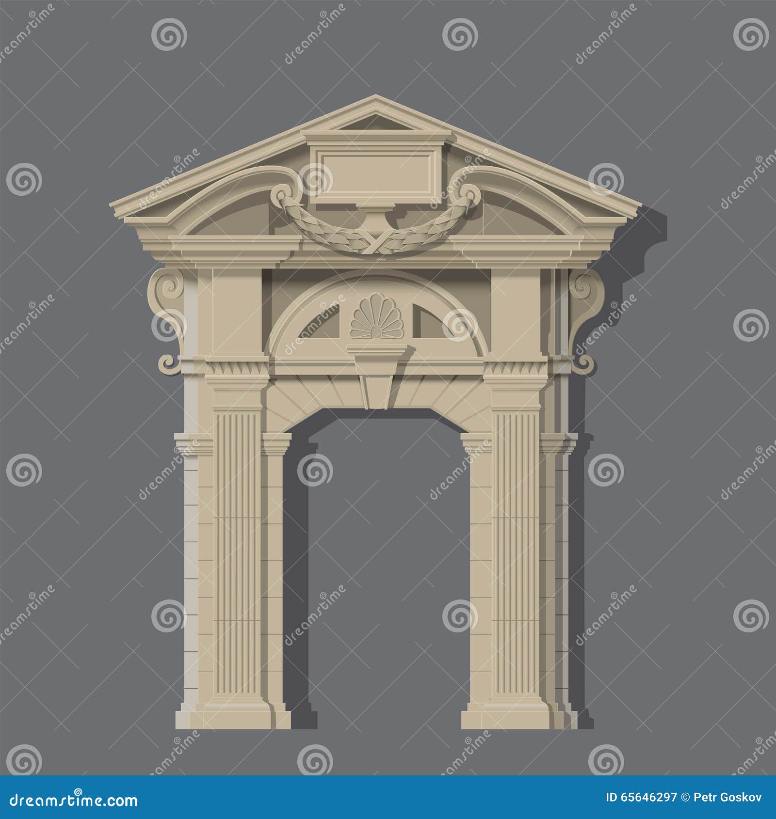 Vector Image, Stone Entrance of House Stock Vector - Illustration of ...