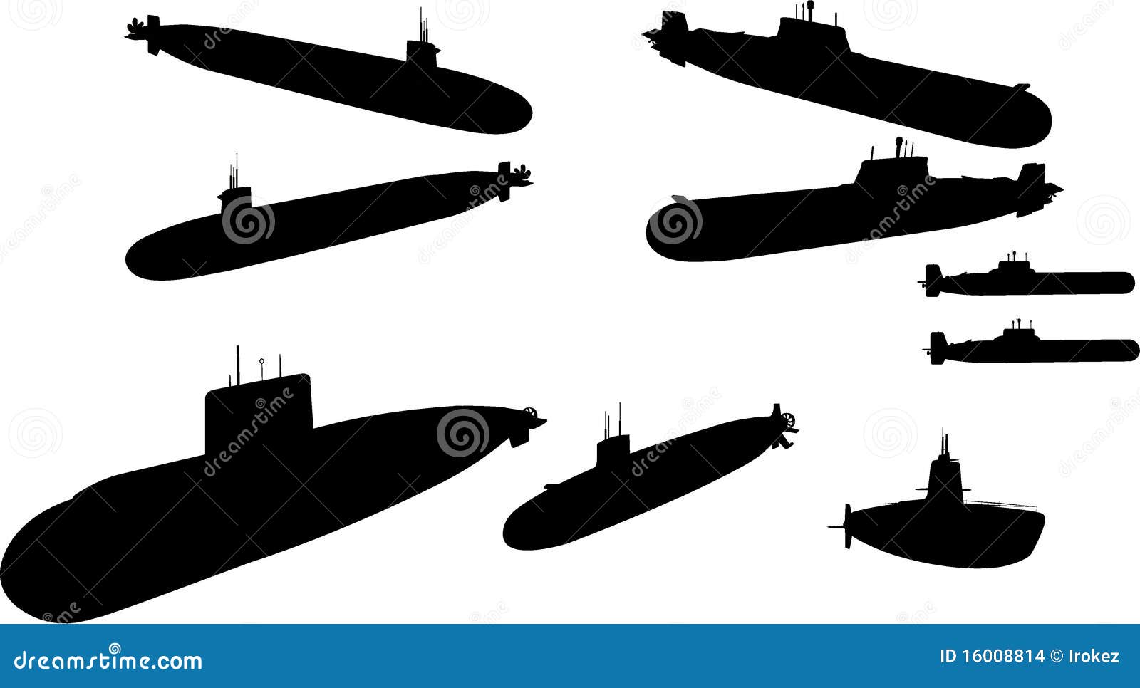 Vector Image of submarines stock vector. Illustration of frigate - 16008814