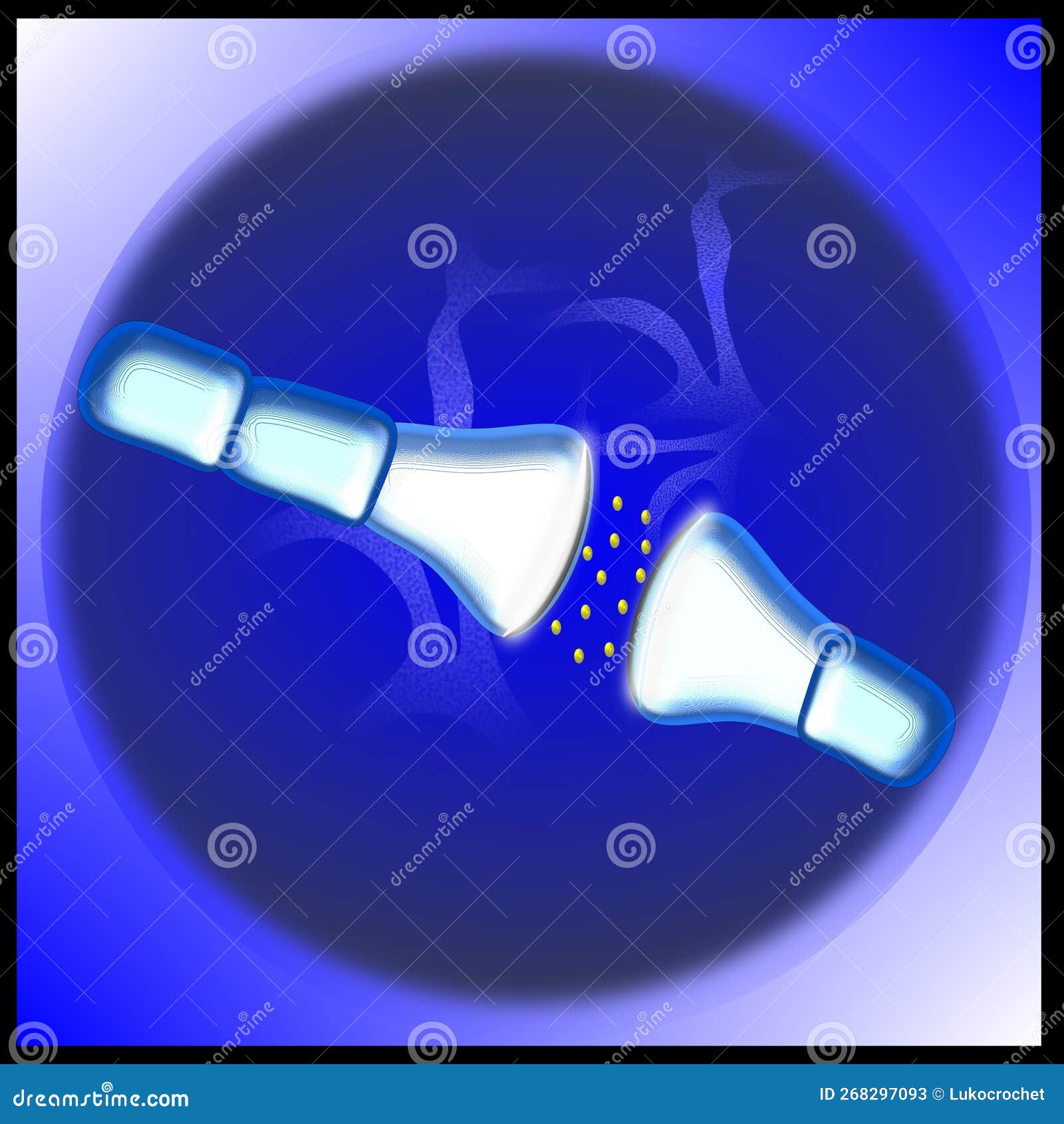 Synaptic Junction Sygnalling Stock Vector - Illustration of neurology ...