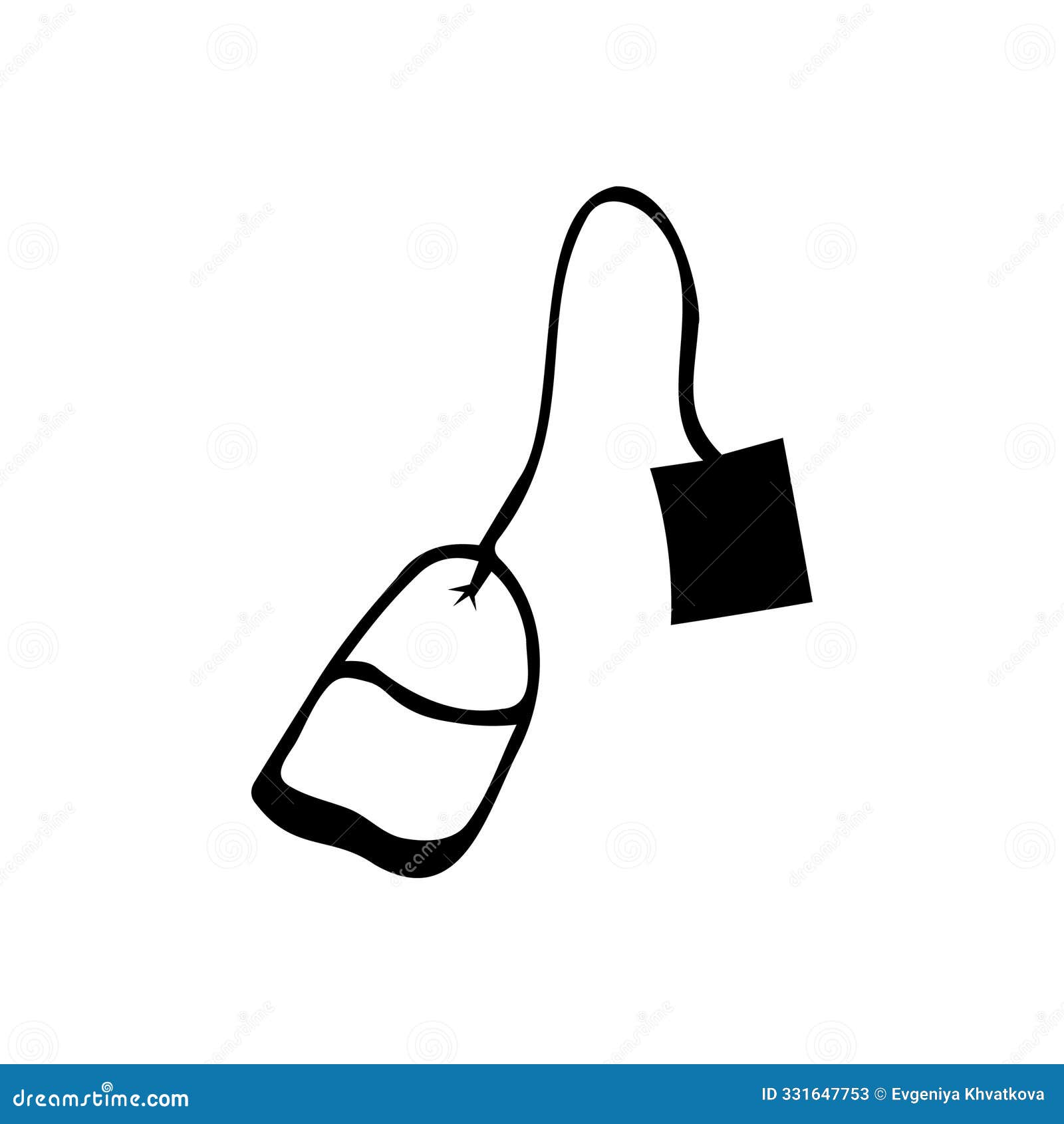 Vector Image of a Tea Bag in Doodle Style. Stock Illustration ...