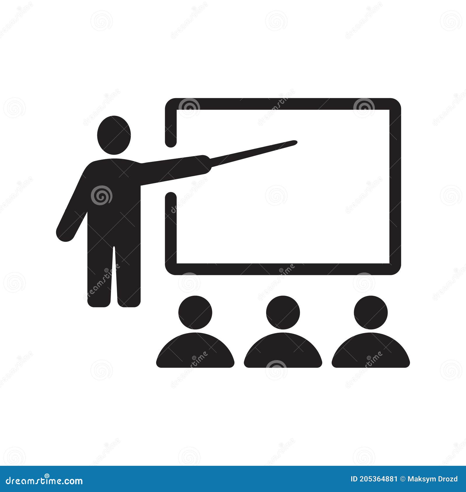 Vector image teacher icon. stock vector. Illustration of board - 205364881