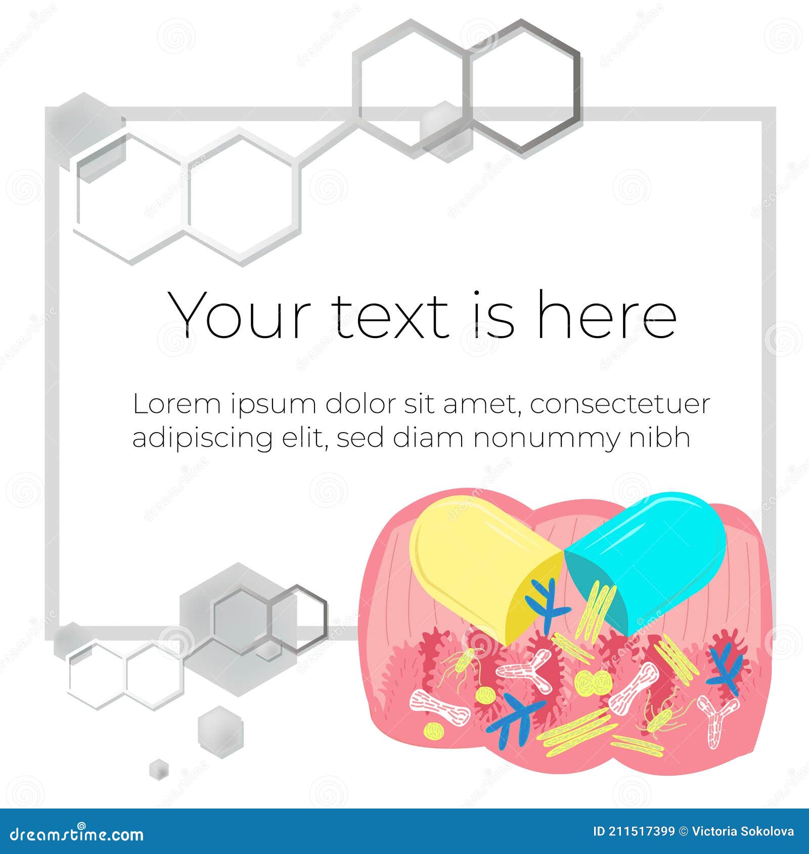 Vector Image Template, Frame for Slide Design Stock Vector ...