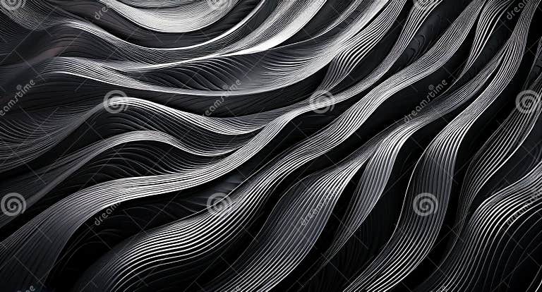 Vector Image of Thin Wavy Lines in Carbon Color. Stock Illustration ...