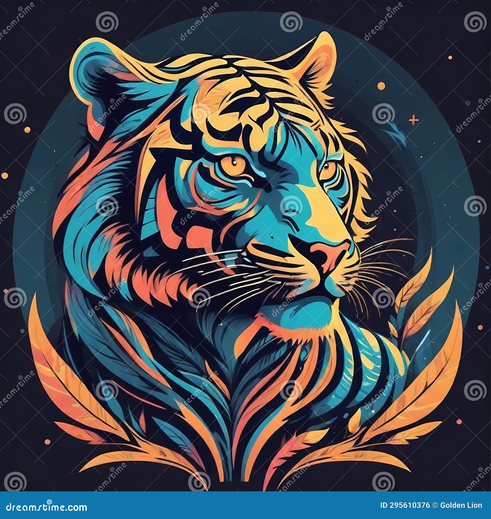 Vector image of a tiger stock illustration. Illustration of design ...