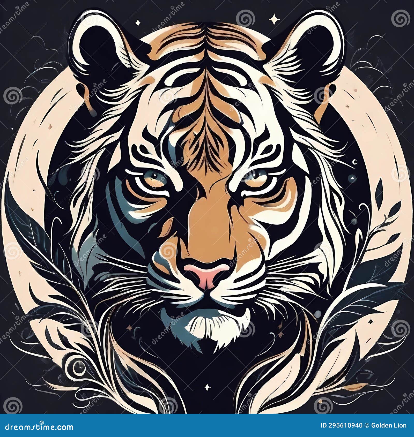 Vector image of a tiger stock illustration. Illustration of comics ...