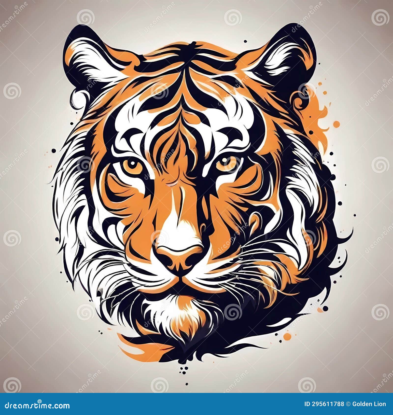 Vector image of a tiger stock illustration. Illustration of poster ...
