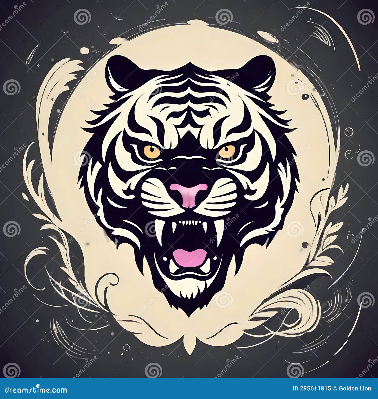 Vector image of a tiger stock illustration. Illustration of animal ...