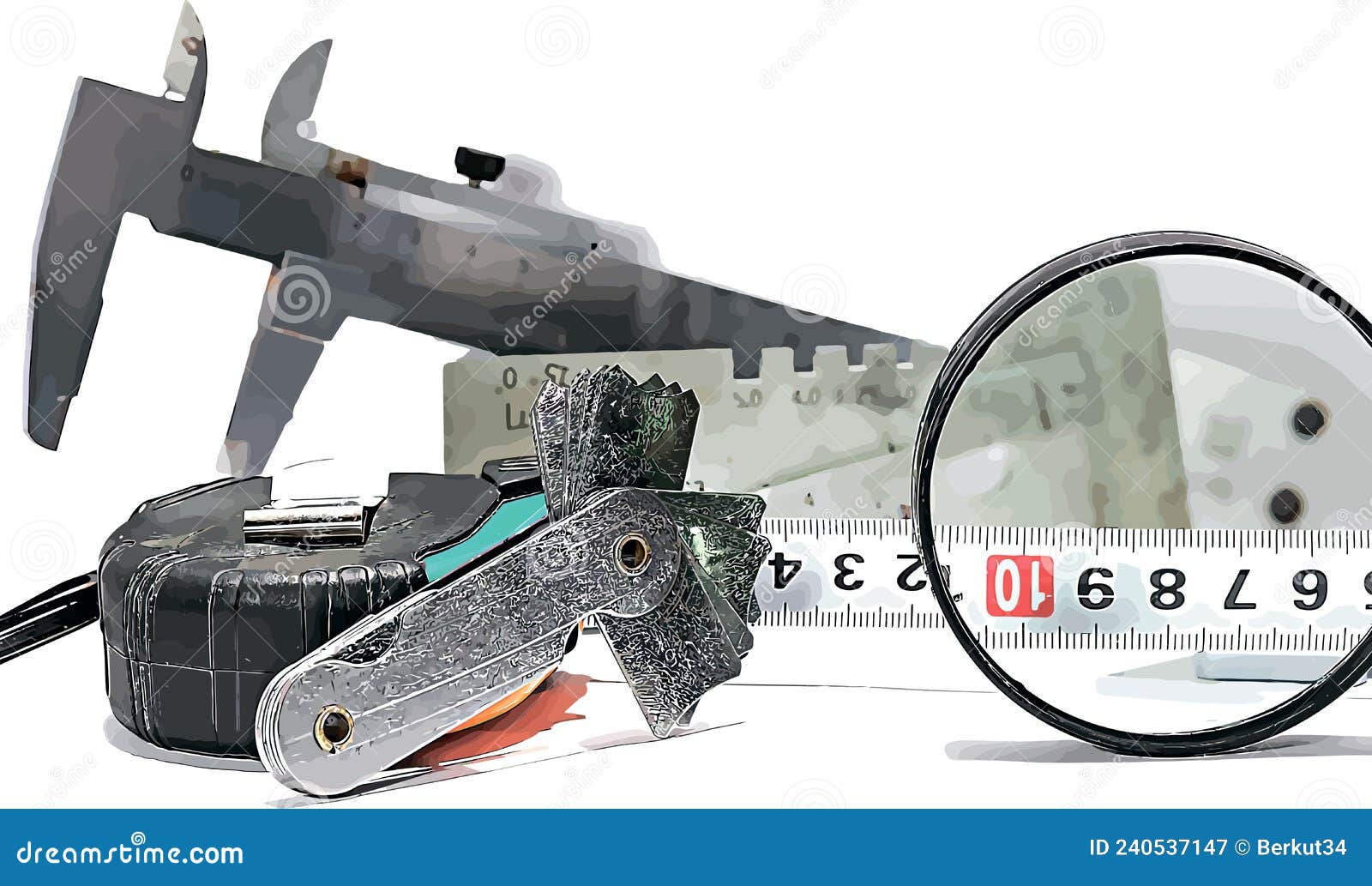 Vector Image Of Tools For Visual And Measuring Inspection Of Welds ...