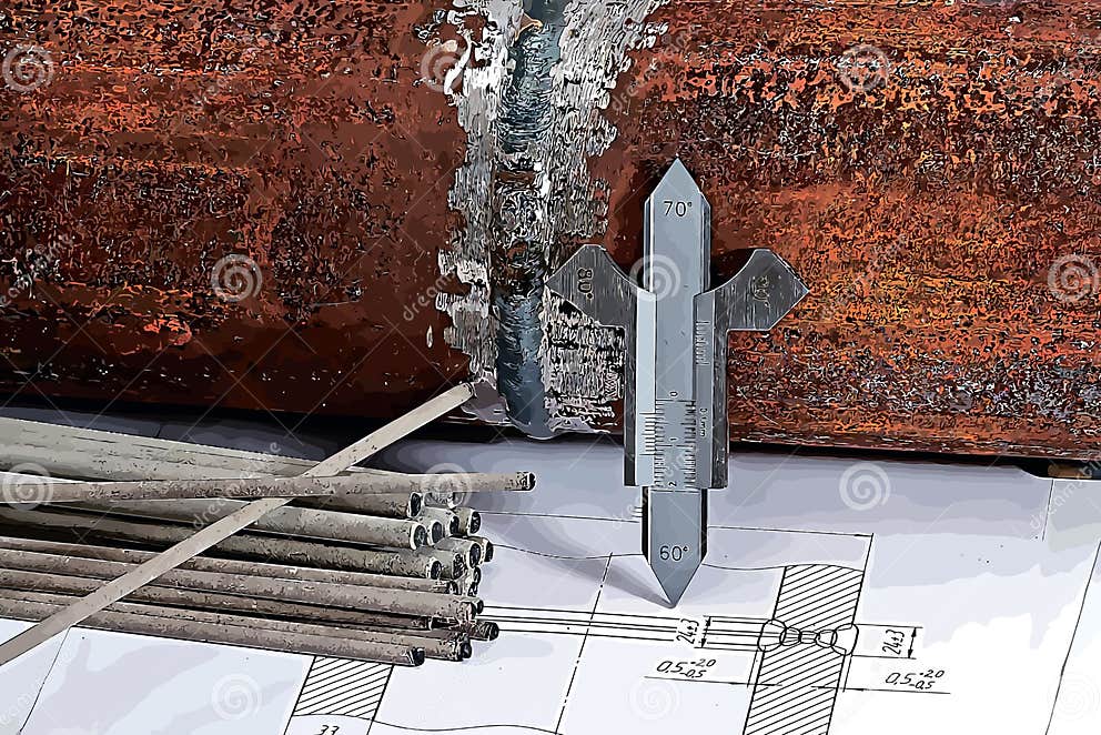 Vector Image of Tools for Visual and Measuring Inspection of Welds ...