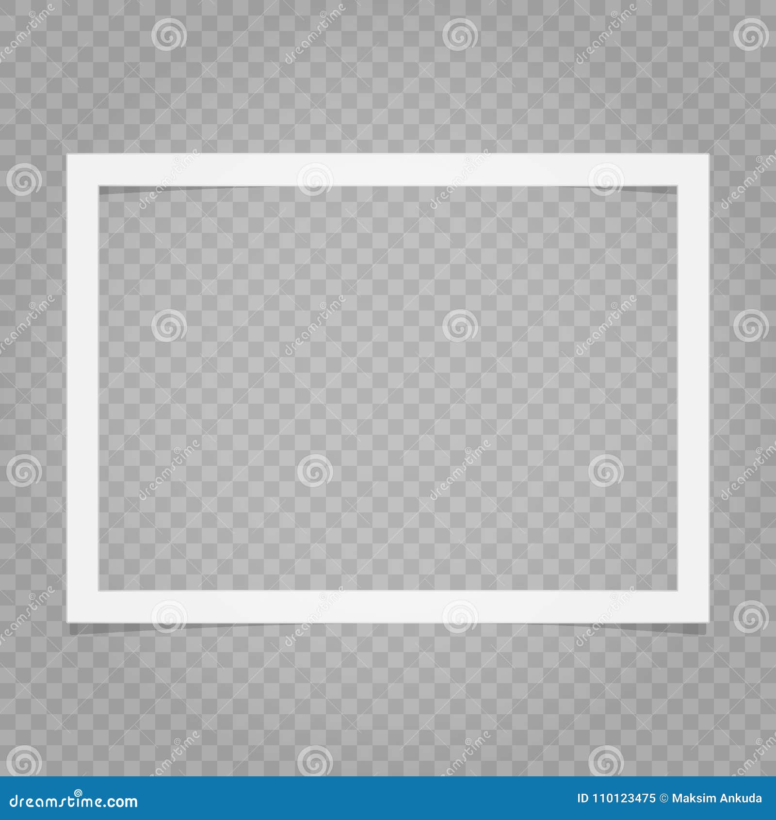 Vector Image Transparent Photo Frame. Stock Illustration - Illustration ...