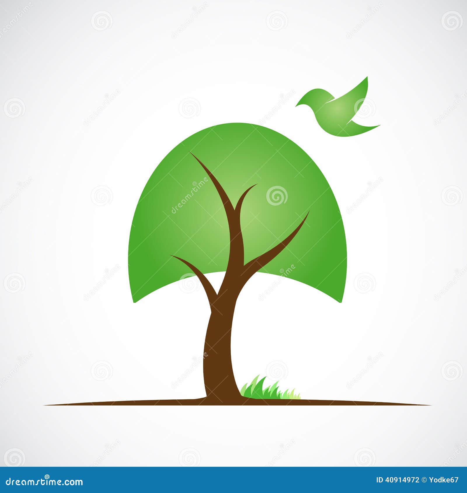 Vector Image of Trees and Birds Stock Vector - Illustration of ...