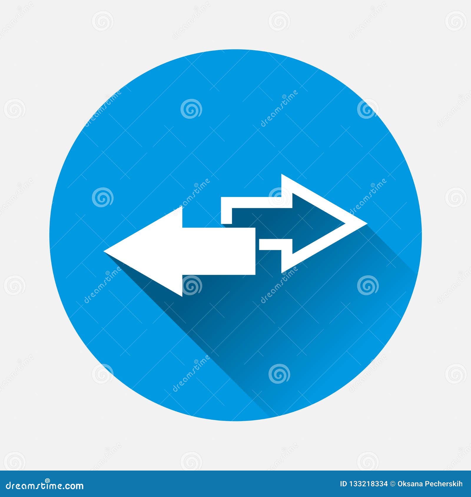 Vector Image of Two Arrows. Right Arrow and Left Arrow Stock Vector ...