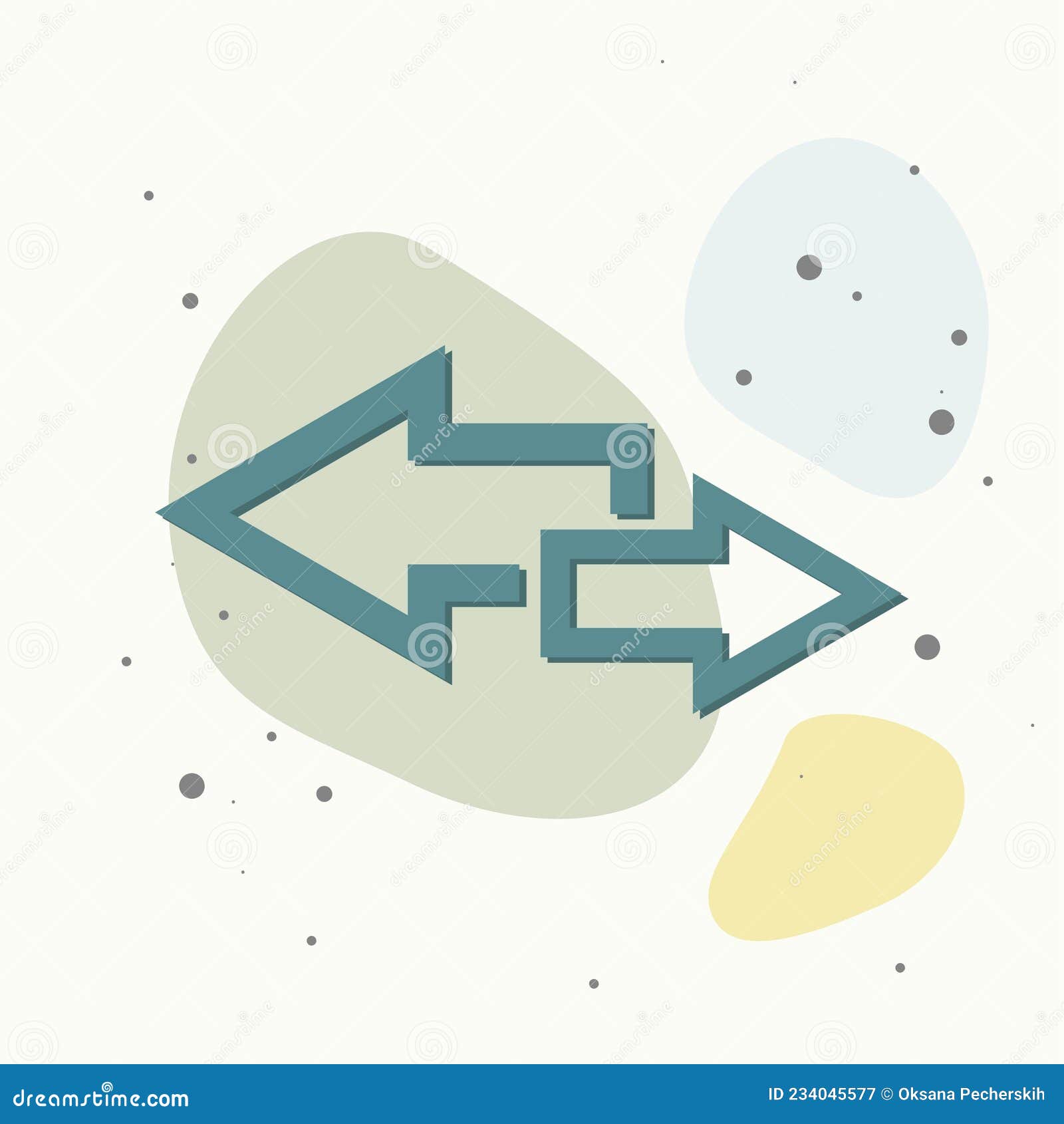 Vector Image Two Arrows. Right Arrow and Left Arrow Stock Vector ...