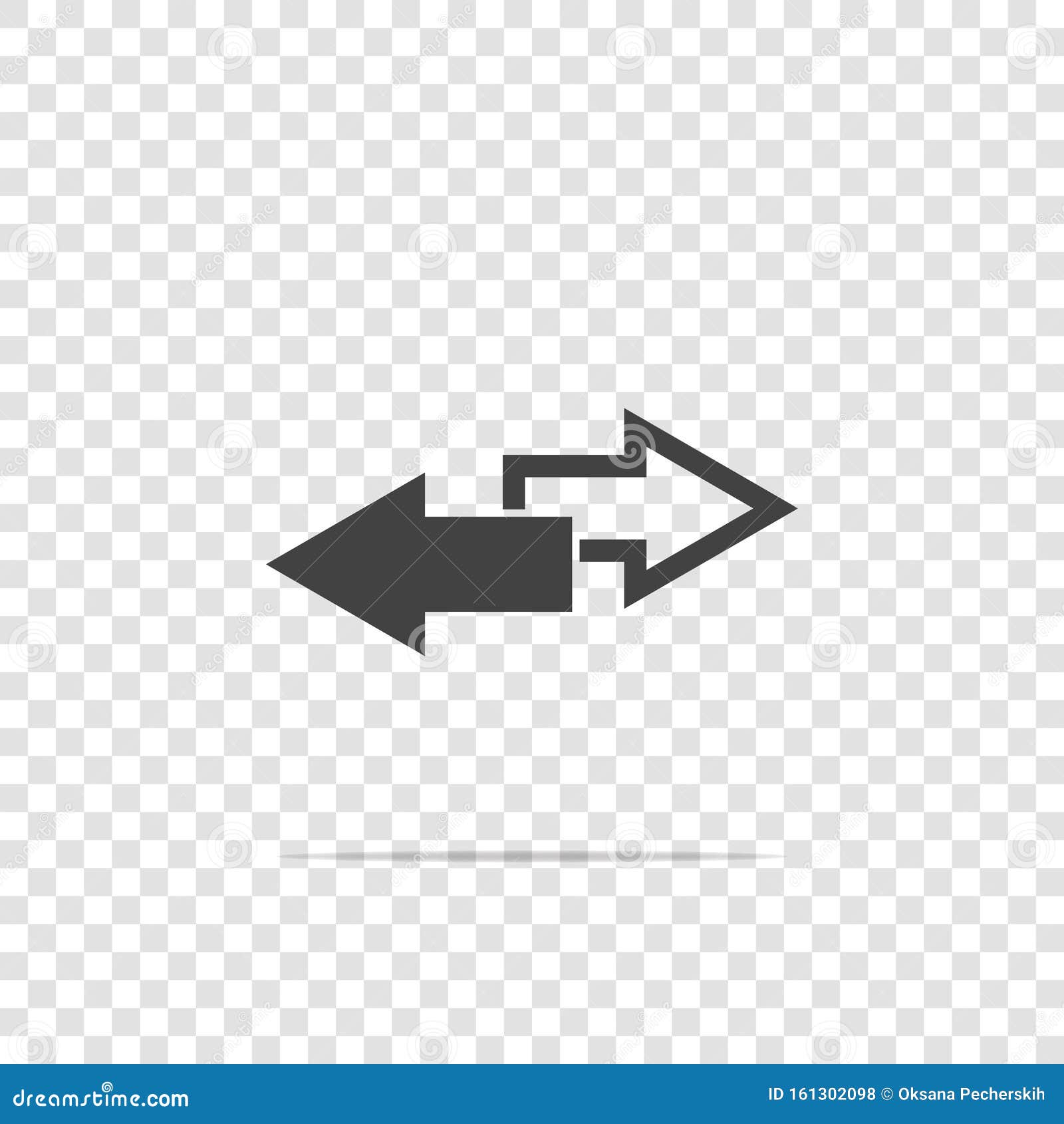 Vector Image Two Arrows. Right Arrow and Left Arrow Stock Vector ...