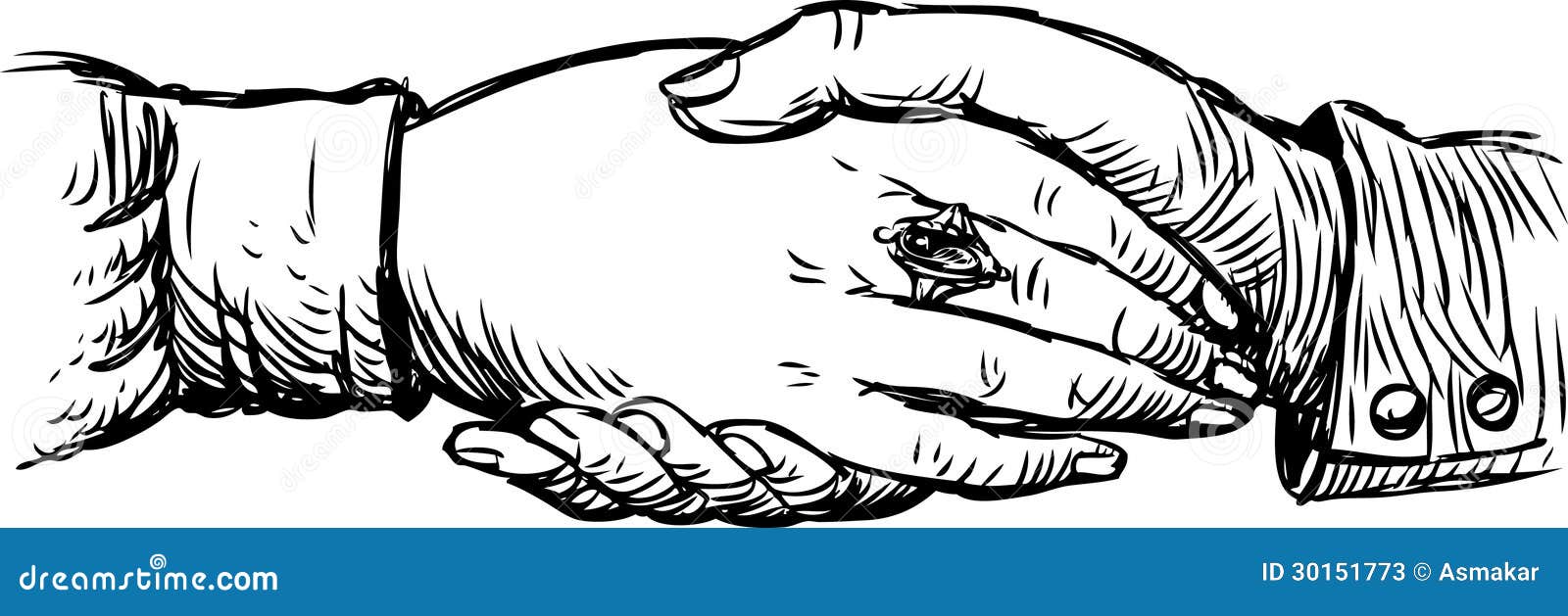 Handclasp stock vector. Illustration of person, communications - 30151773