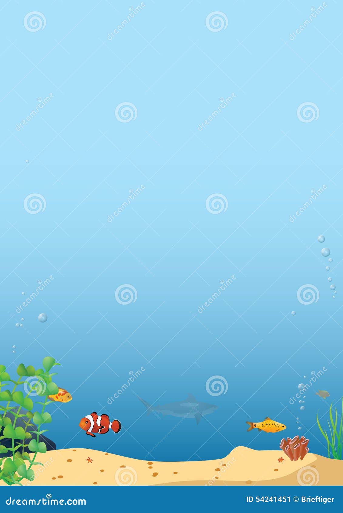Vector Image of a Underwater Background Stock Vector - Illustration of ...