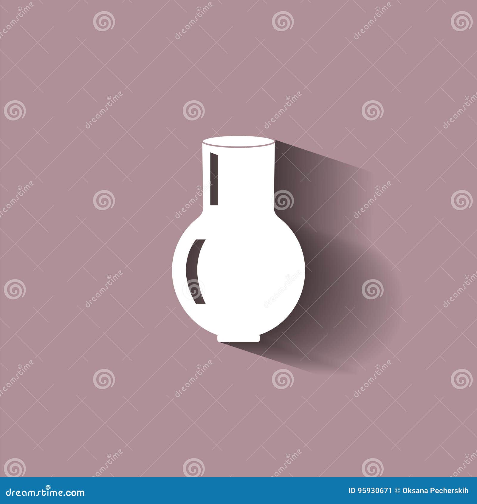 Vector Image of a Vase. Vector Illustration Stock Vector - Illustration ...