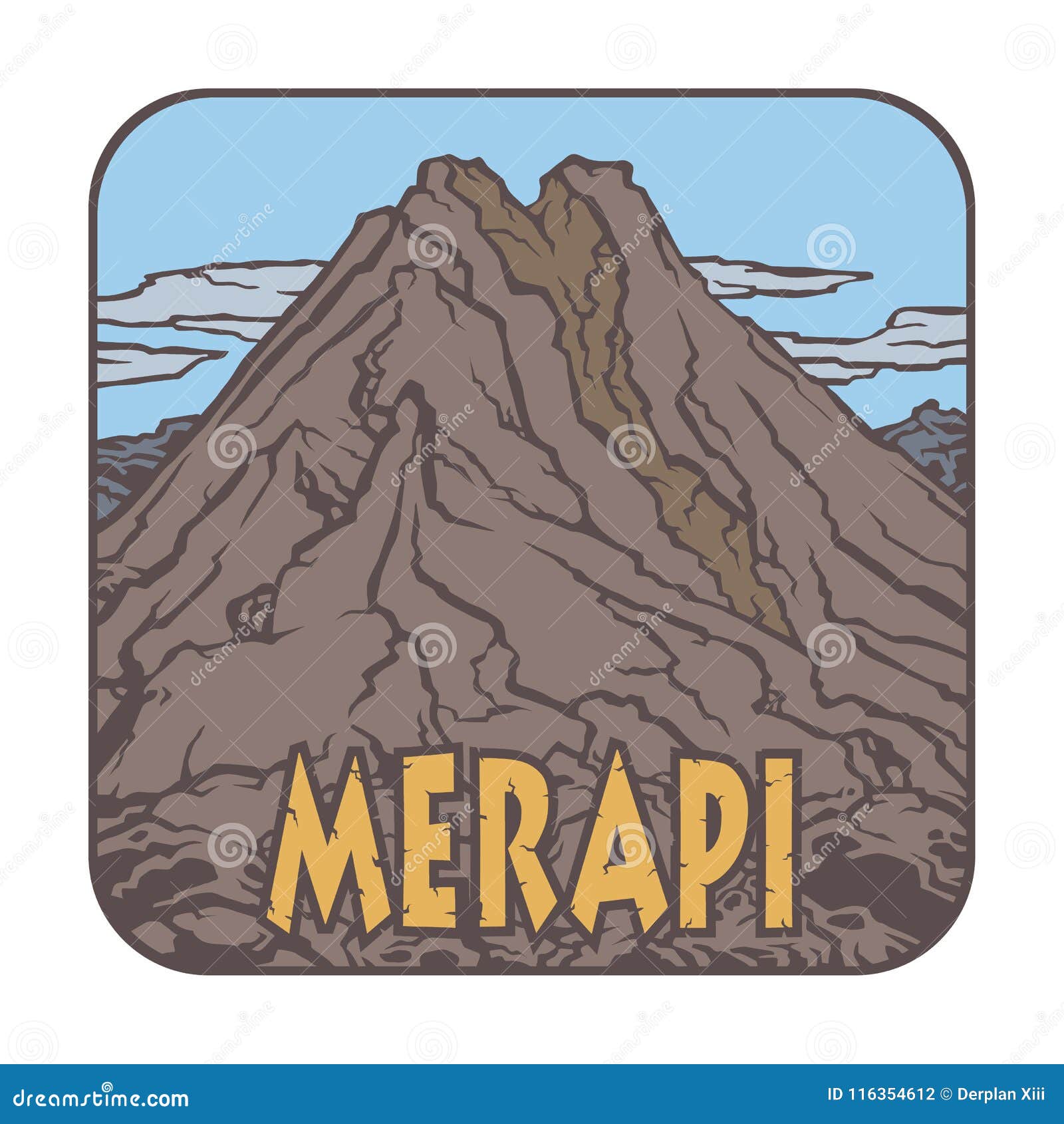 Gunung Merapi Volcano Stock Illustrations – 2 Gunung Merapi Volcano ...