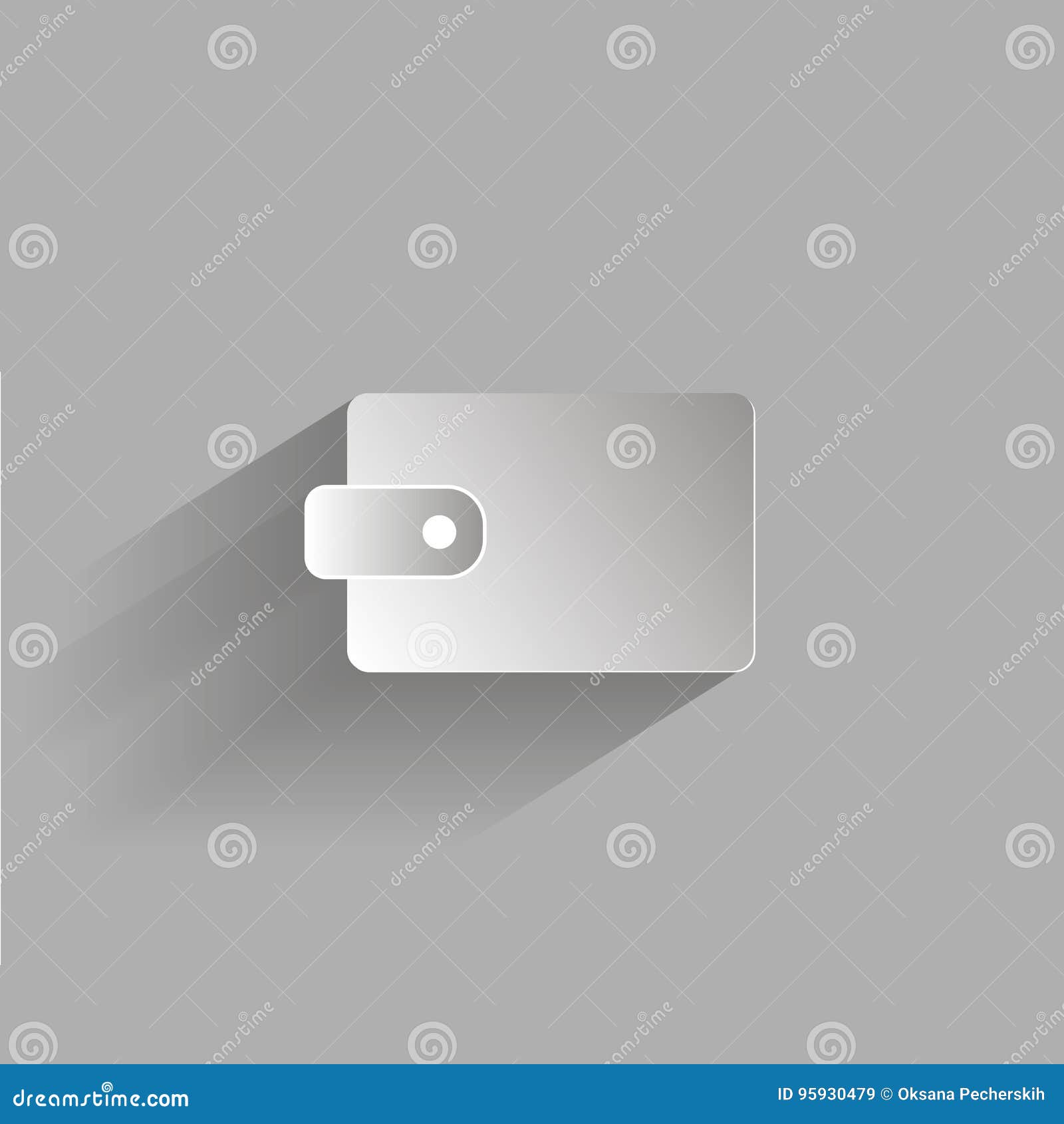 Vector Image of a Wallet. Vector Illustration with Shadow Stock Vector ...