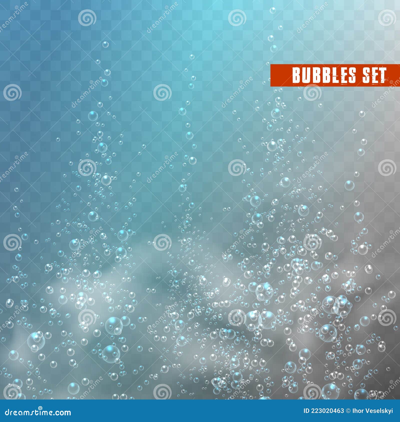 Vector Image of Water Bubbles and a Vortex Stock Vector - Illustration ...