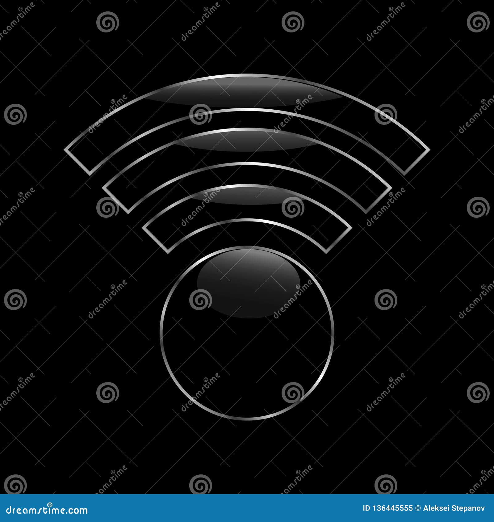 Vector Image of Wi-Fi Connection Icon with Flare Stock Vector ...
