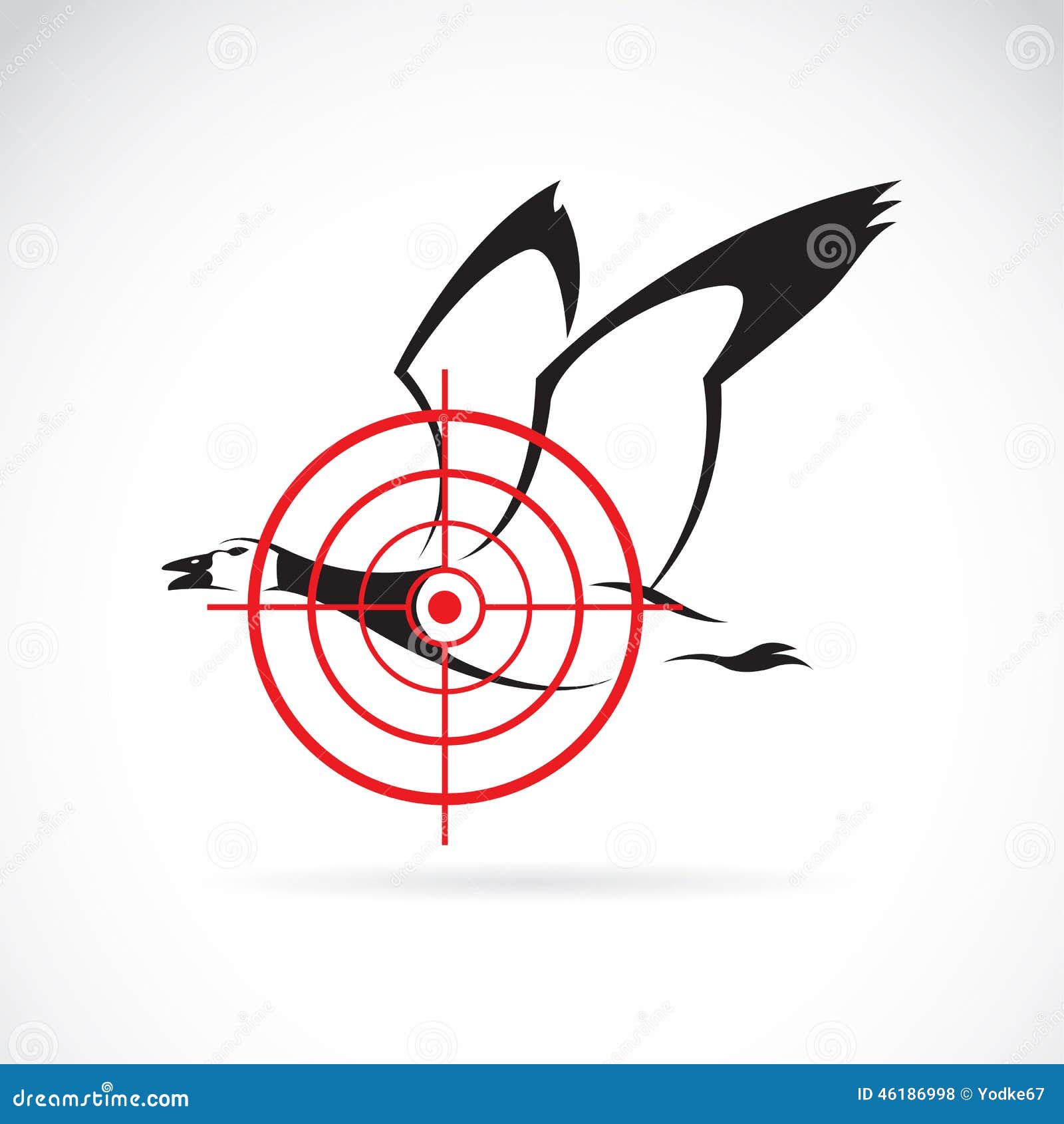 Vector Image of a Wild Duck Target Stock Vector - Illustration of ...