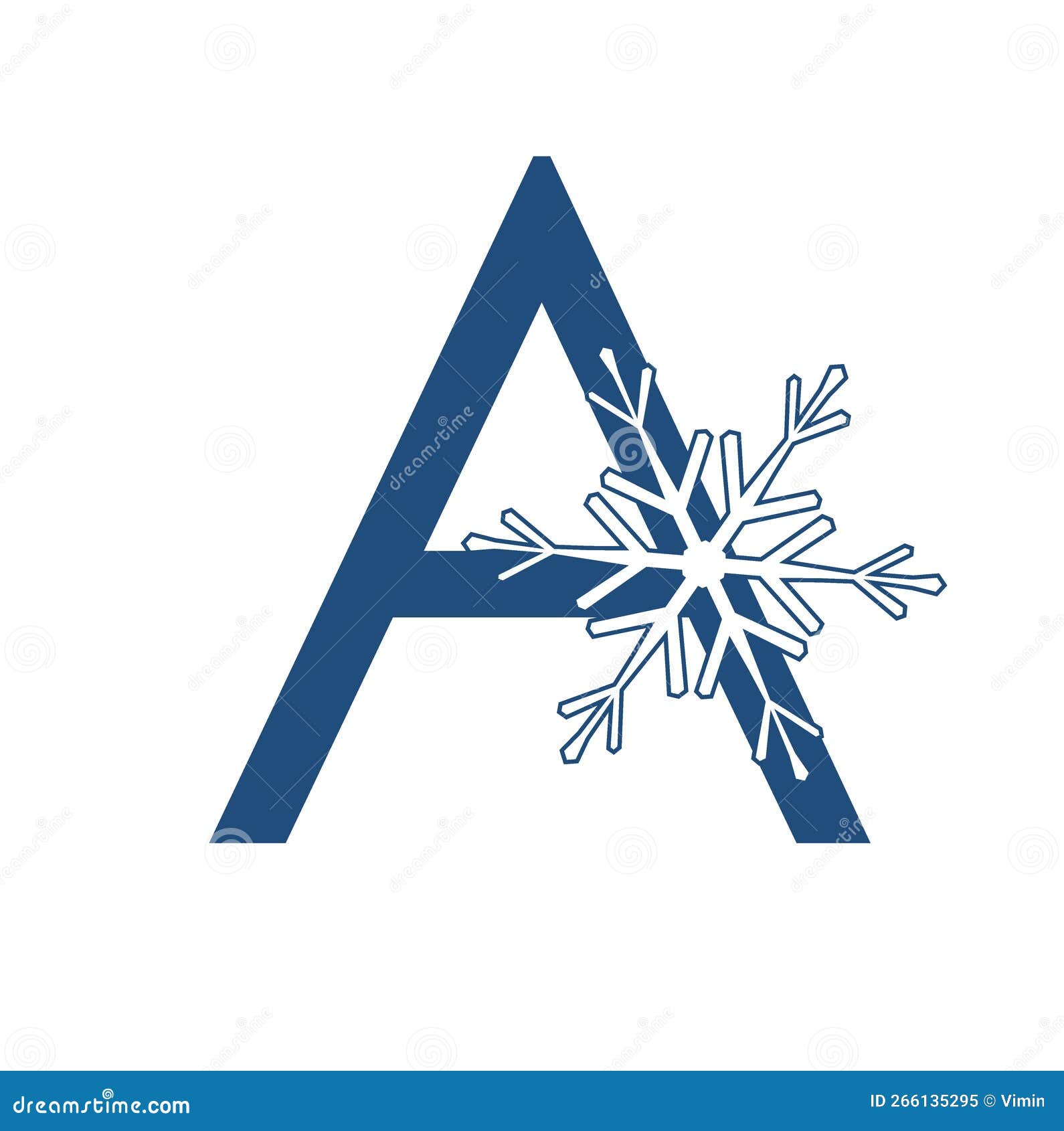 Decorative Font with Author S Hexagonal Snowflake - Letter a. Stock ...