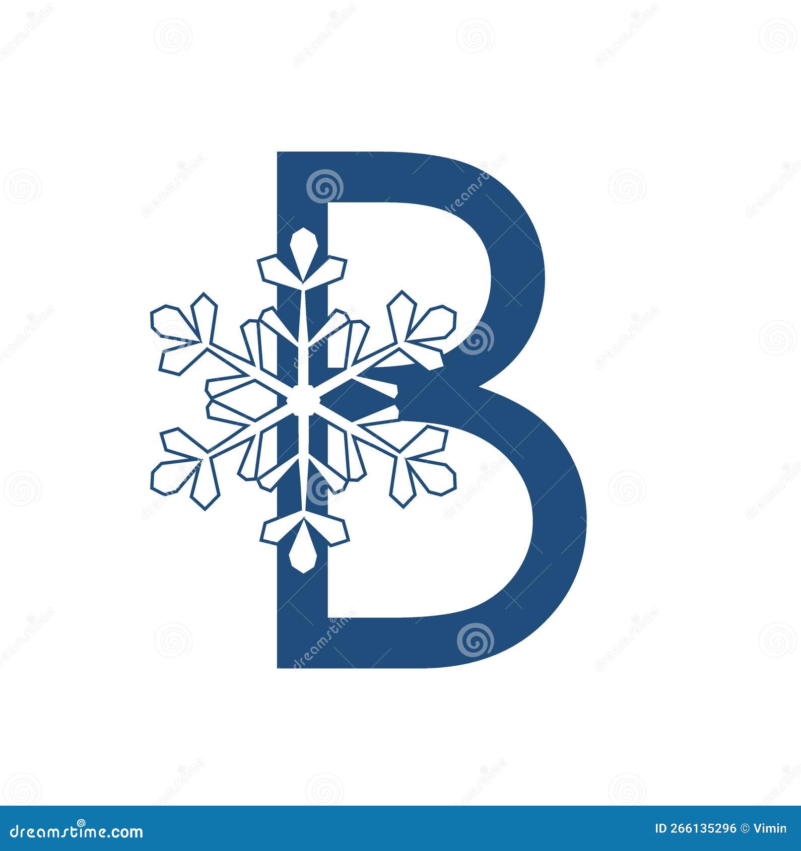Decorative Font with Author S Hexagonal Snowflake - Letter B. Stock ...