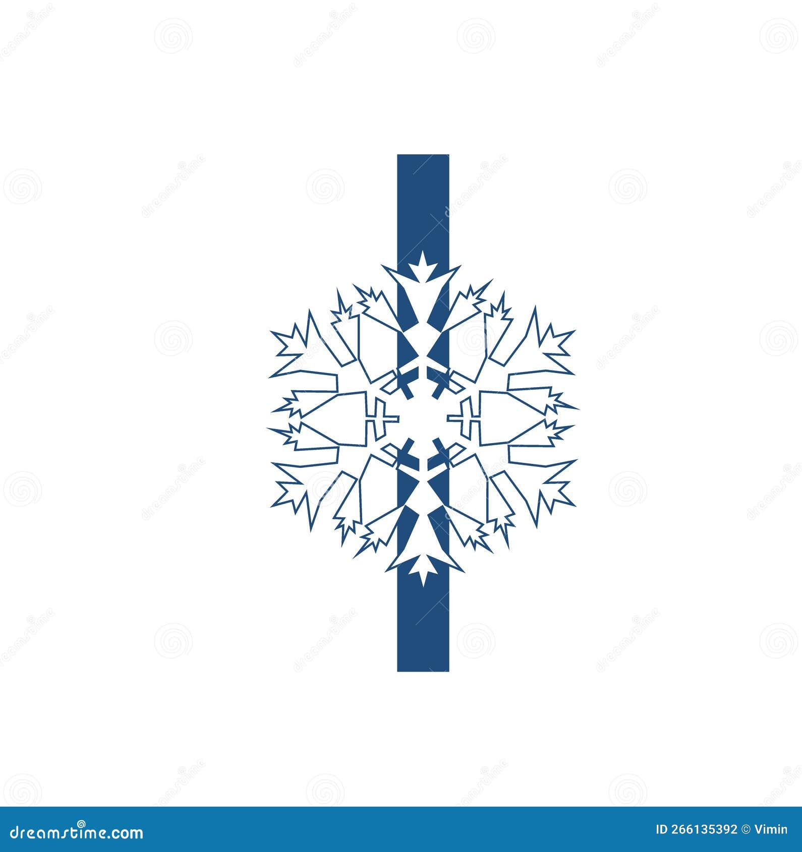 Decorative Font with Author S Hexagonal Snowflake - Letter I. Stock ...