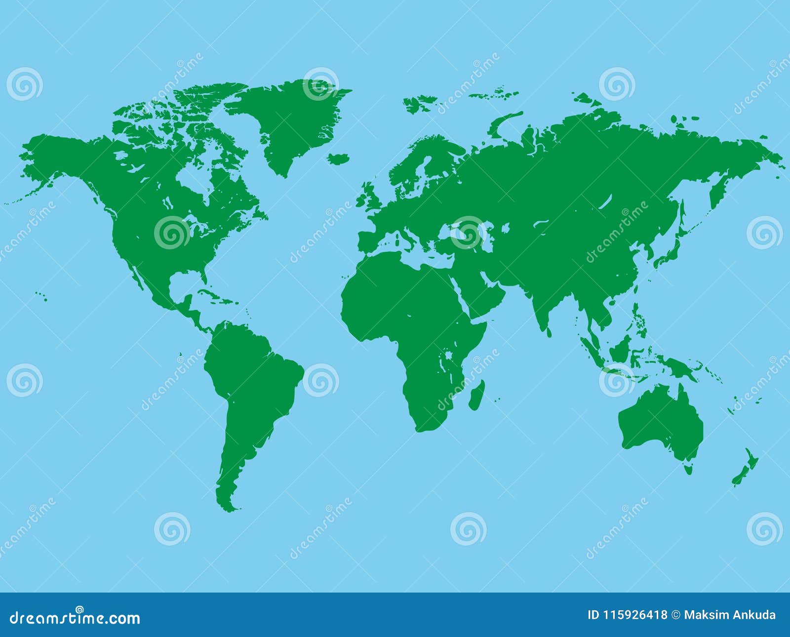 Vector image of world map. stock illustration. Illustration of element ...