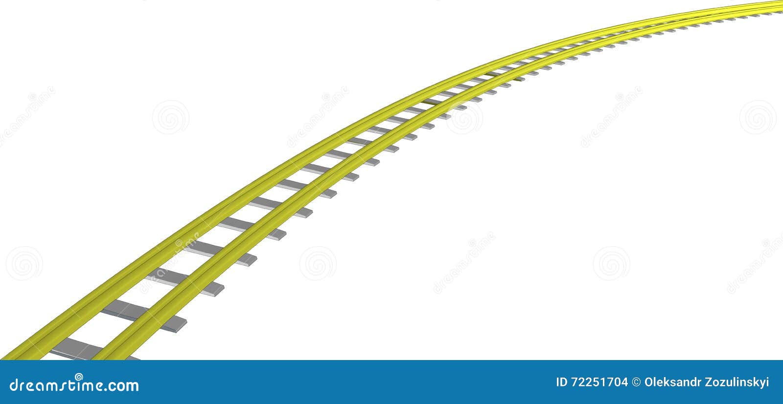Vector Image Yellow Railway on White Stock Illustration - Illustration ...