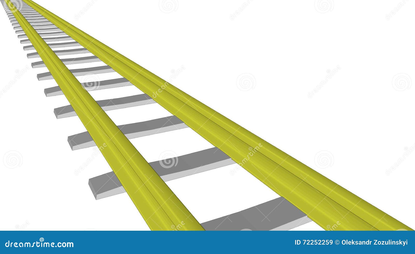 Vector Image Yellow Railway on White Stock Illustration - Illustration ...