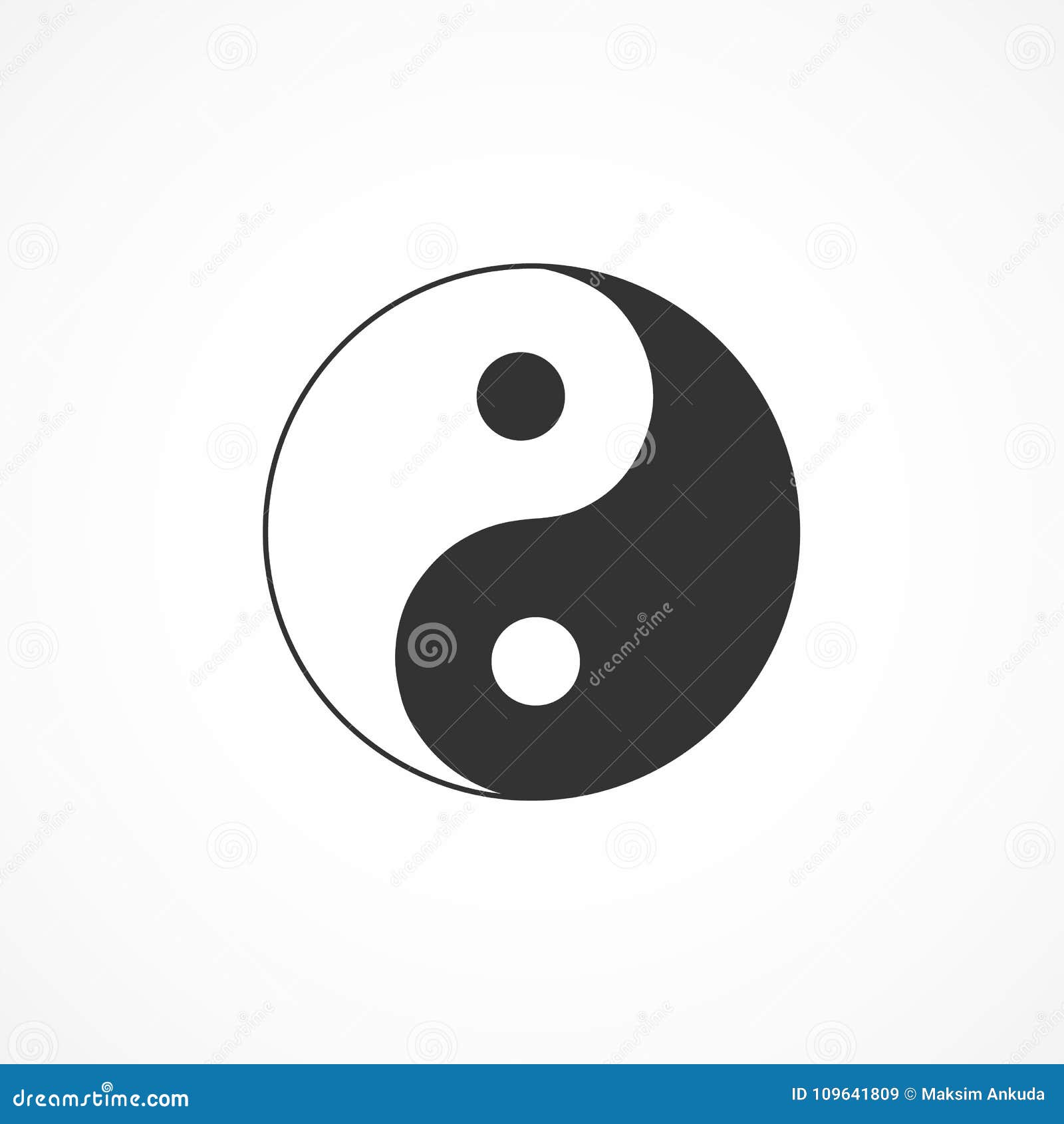 Vector Image Yin Yang Symbol. Stock Illustration - Illustration of ...