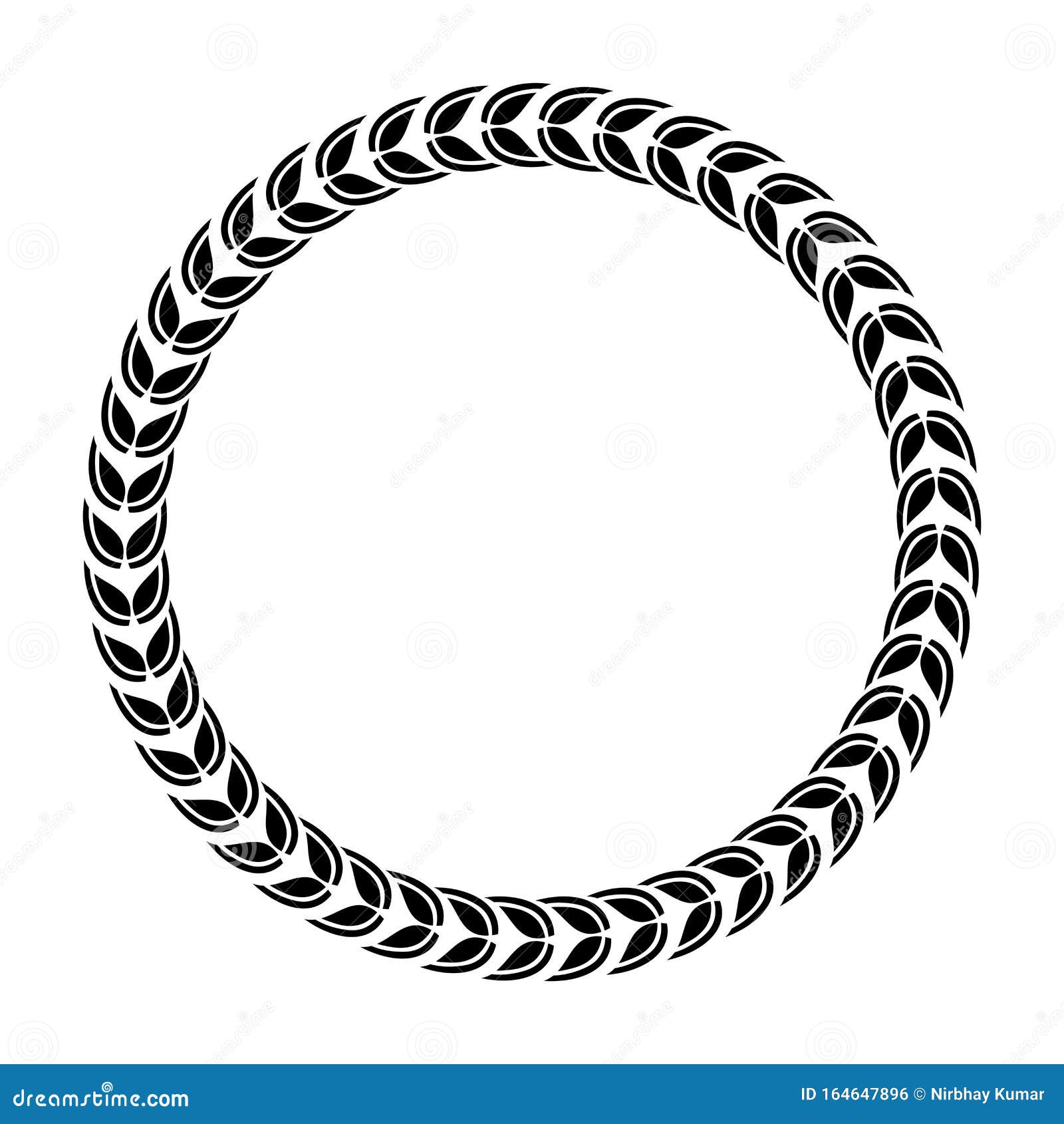 Vector Crest Laurel Wreaths Design Stock Vector - Illustration of green ...