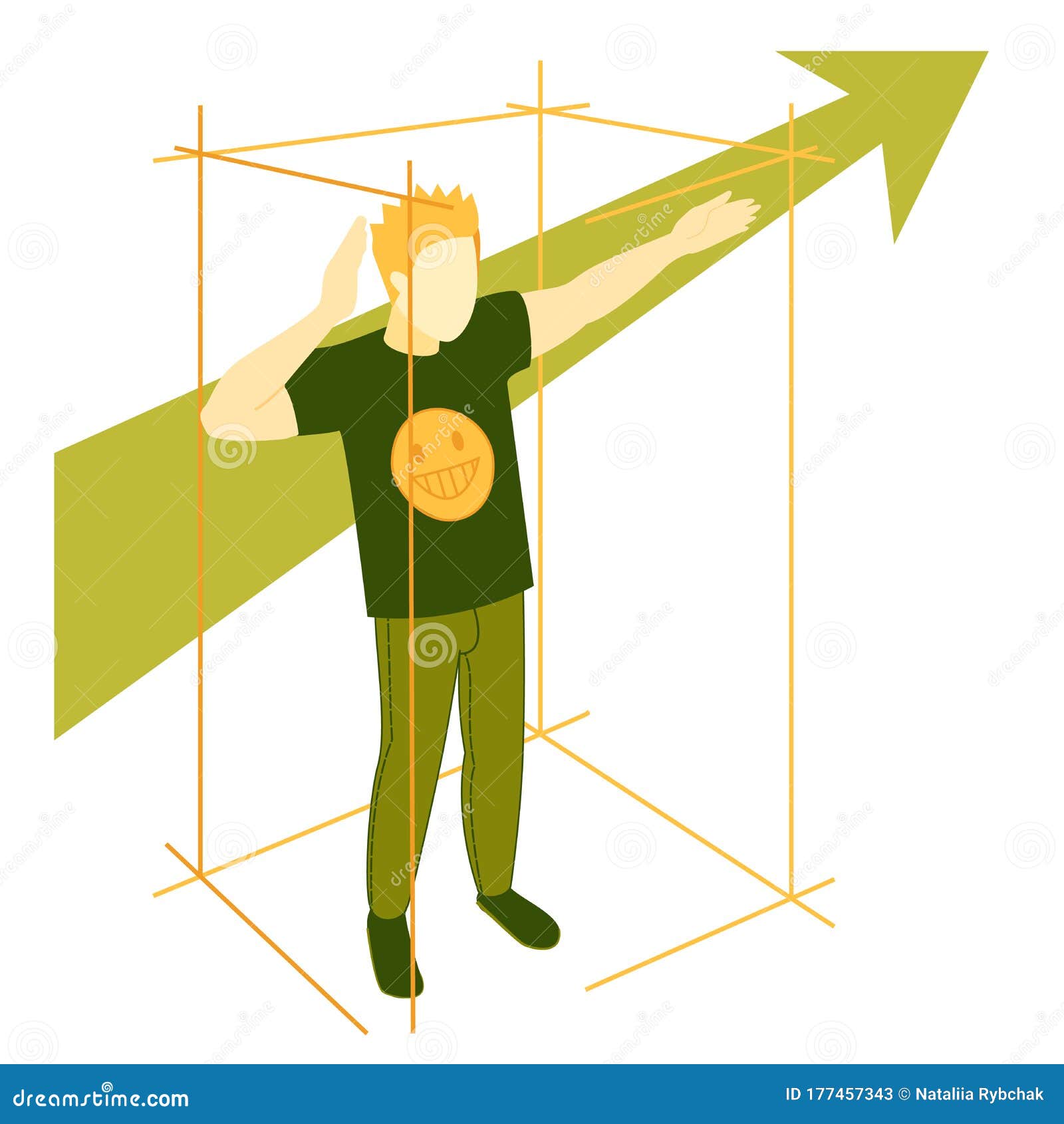 A Determined Man is Getting Ready To Go Stock Vector - Illustration of ...